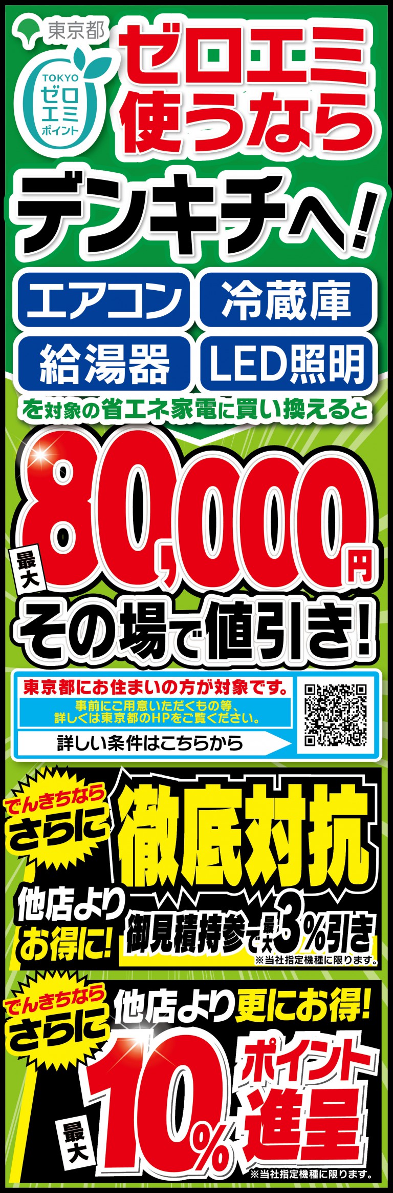 TOKYOゼロエミポイント 申請受付中！｜家電量販店 デンキチ｜株式会社でんきち/会社情報/コーポレートサイト